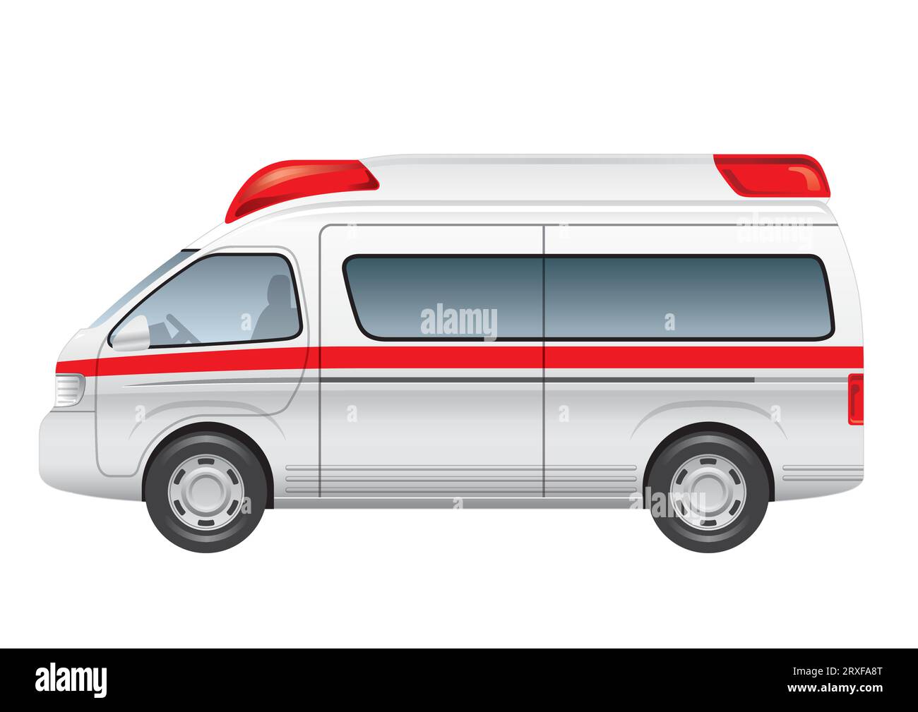 Ambulance Vector Side View Illustration Isolated On A White Background ...