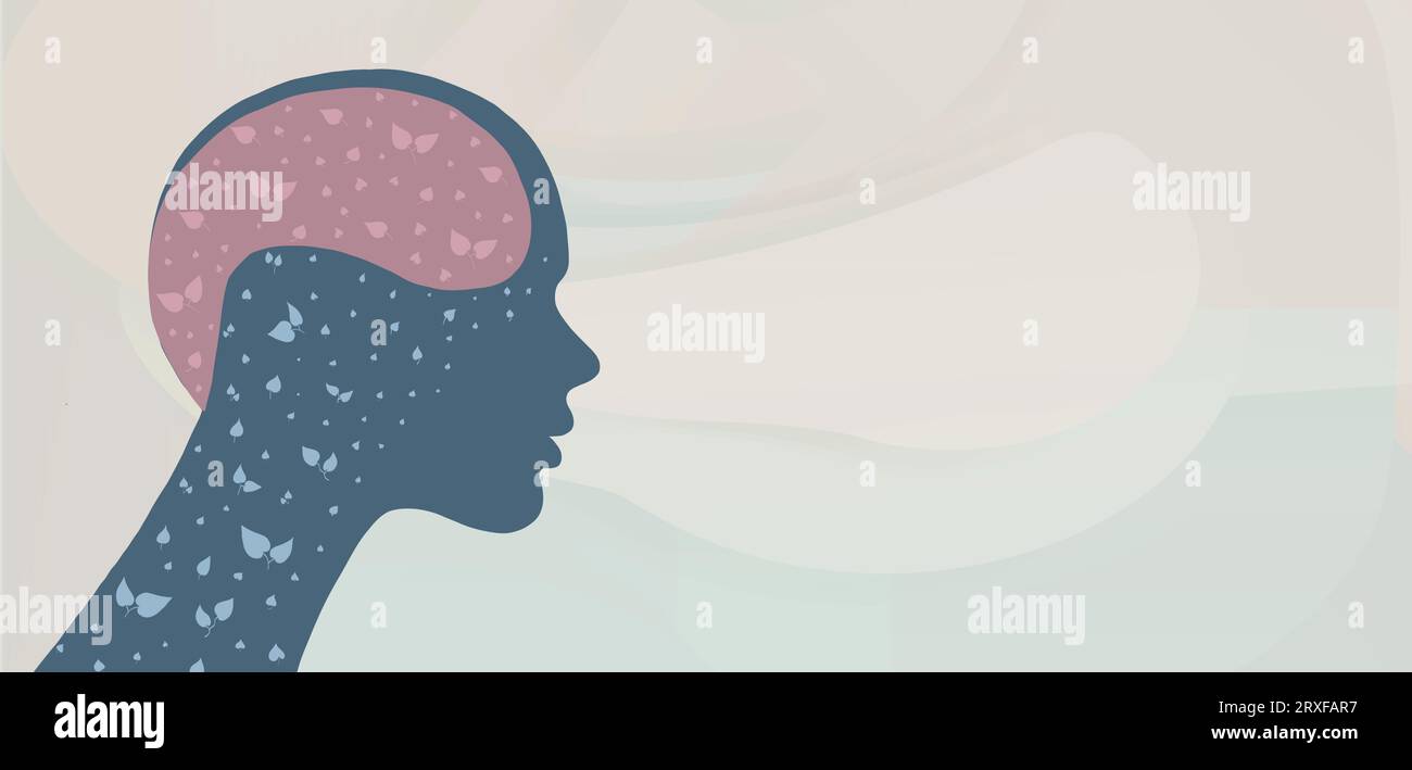Mental health concept. Head silhouette.Split personality. Mood disorder ... Mental health concept. Head silhouette.Split personality. Mood disorder ...