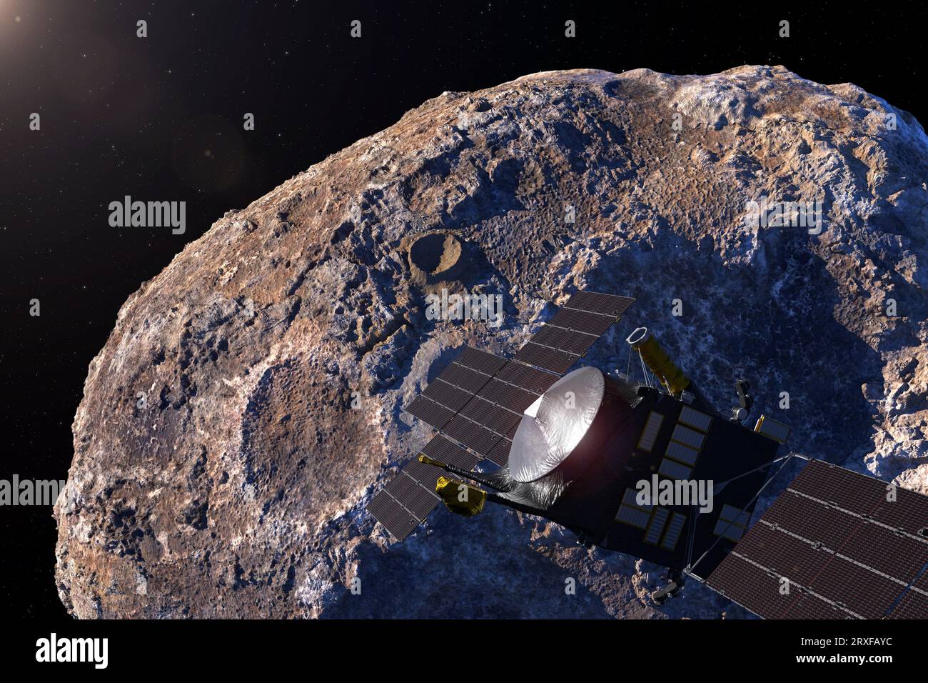 Asteroid 16 Psyche the large nickel-iron core of an early planet. The ...