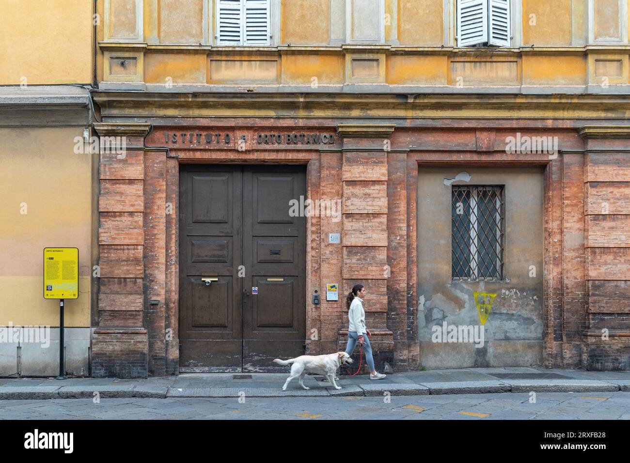 Facade of the Orto Botanico, a botanical garden created in 1770 by the ...