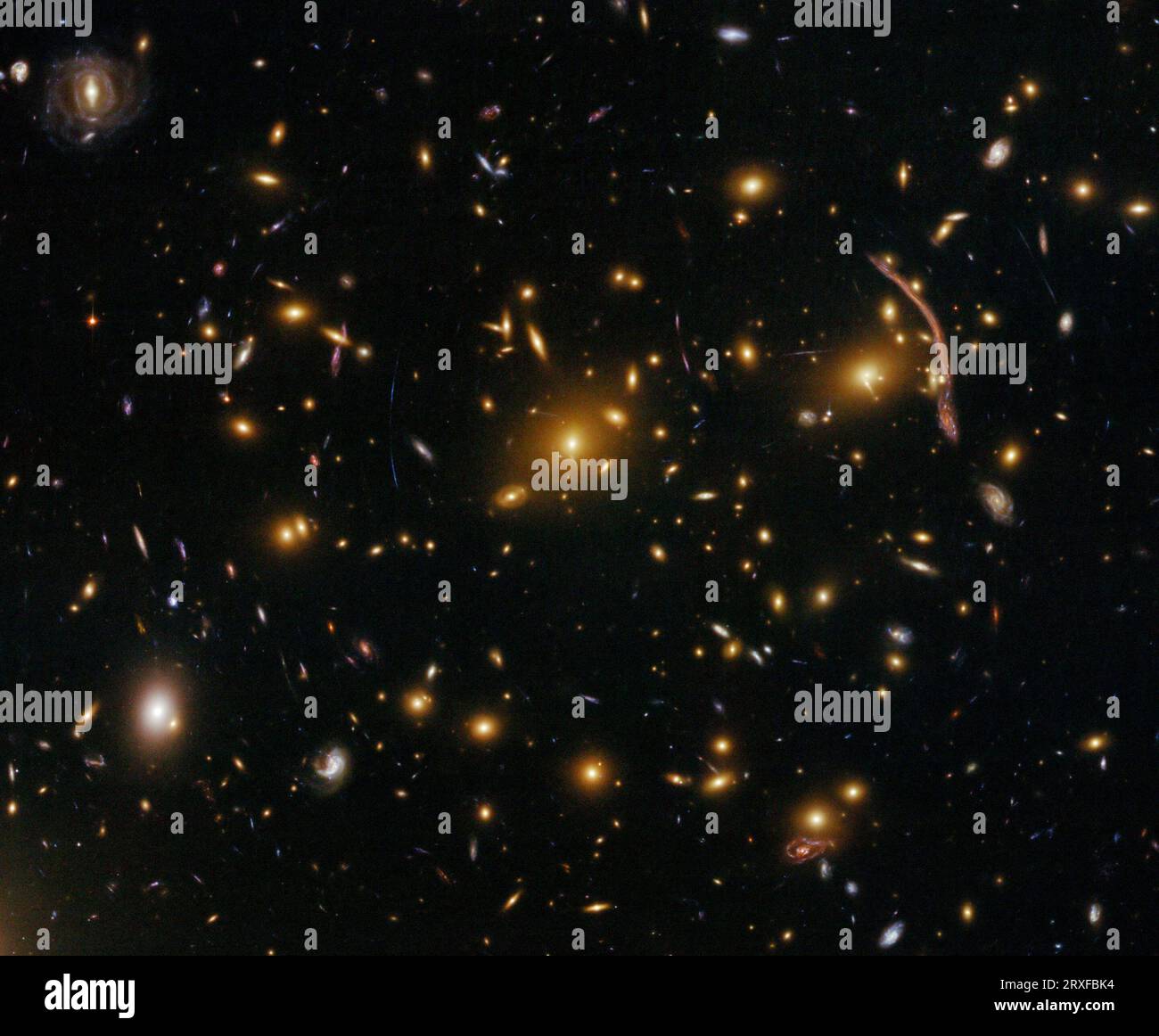 Abell 370 Is A Galaxy Cluster Located Nearly 5 Billion Light Years Away From The Earth Stock