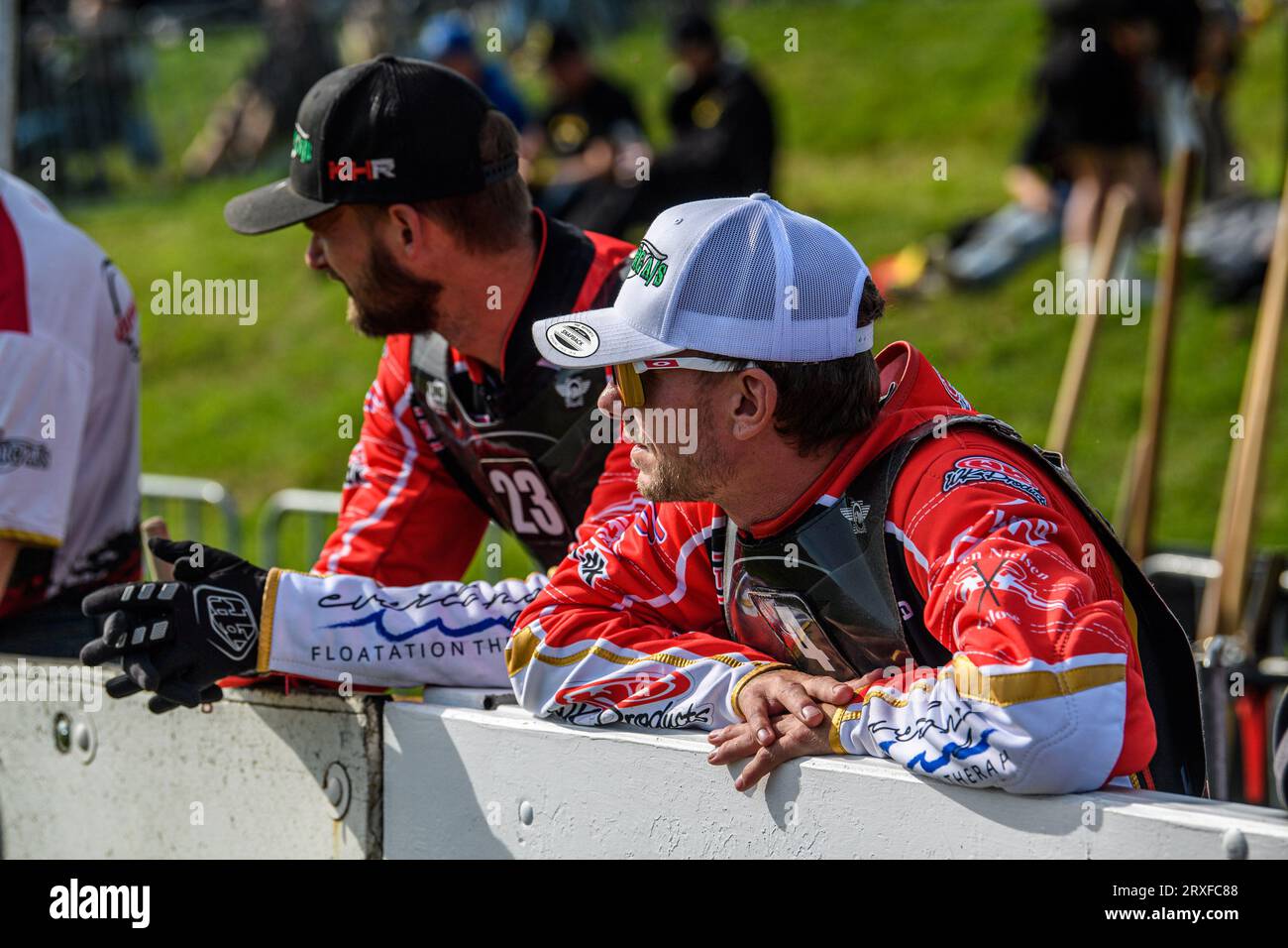 Morten Qvistgaard (Left) and Kenneth K. Hansen watch the track work ...
