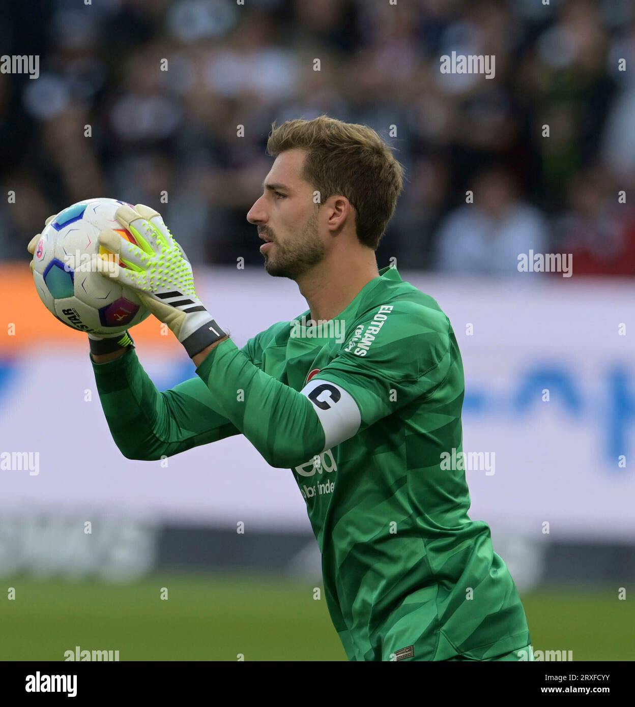 Frankfurt, Deutschland. 24th Sep, 2023. Eintracht Frankfurt Torwart Kevin Trapp. fotografiert ...
