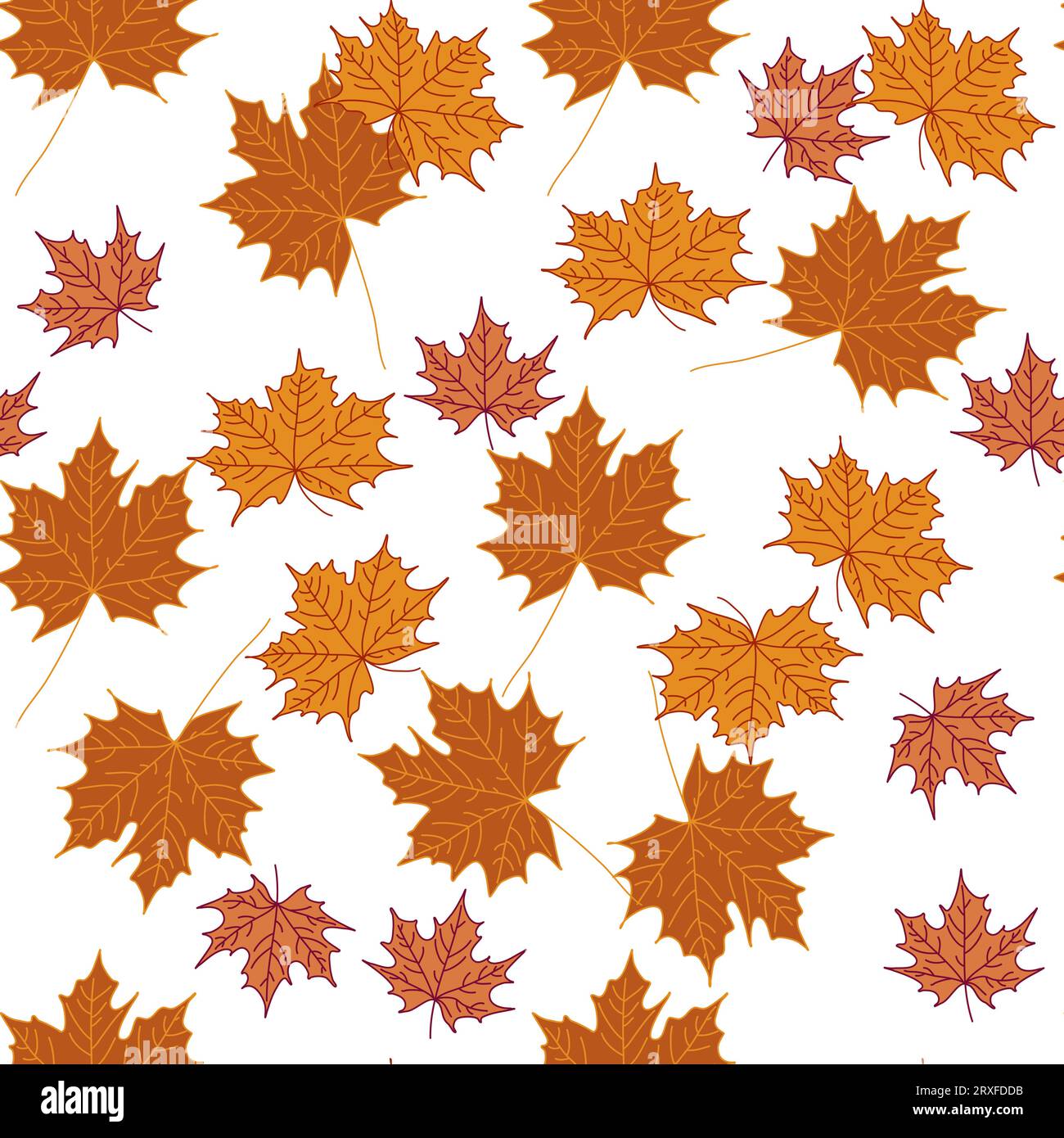 Vector seamless pattern of maple fall leaves Stock Vector Image & Art ...