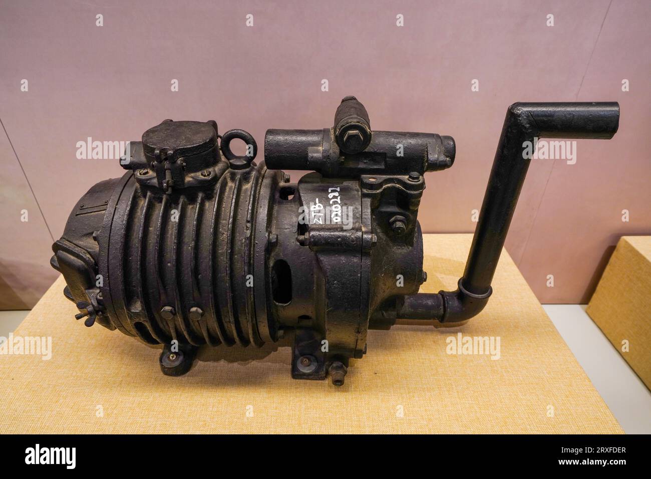 Beijing China, February 21, 2023: Steam locomotive turbine generator ...