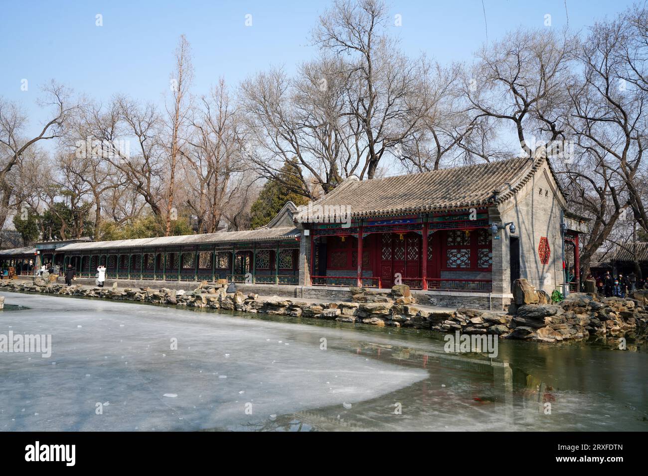 Beijing - China, February 22, 2023: The waterside pavilion of Prince ...
