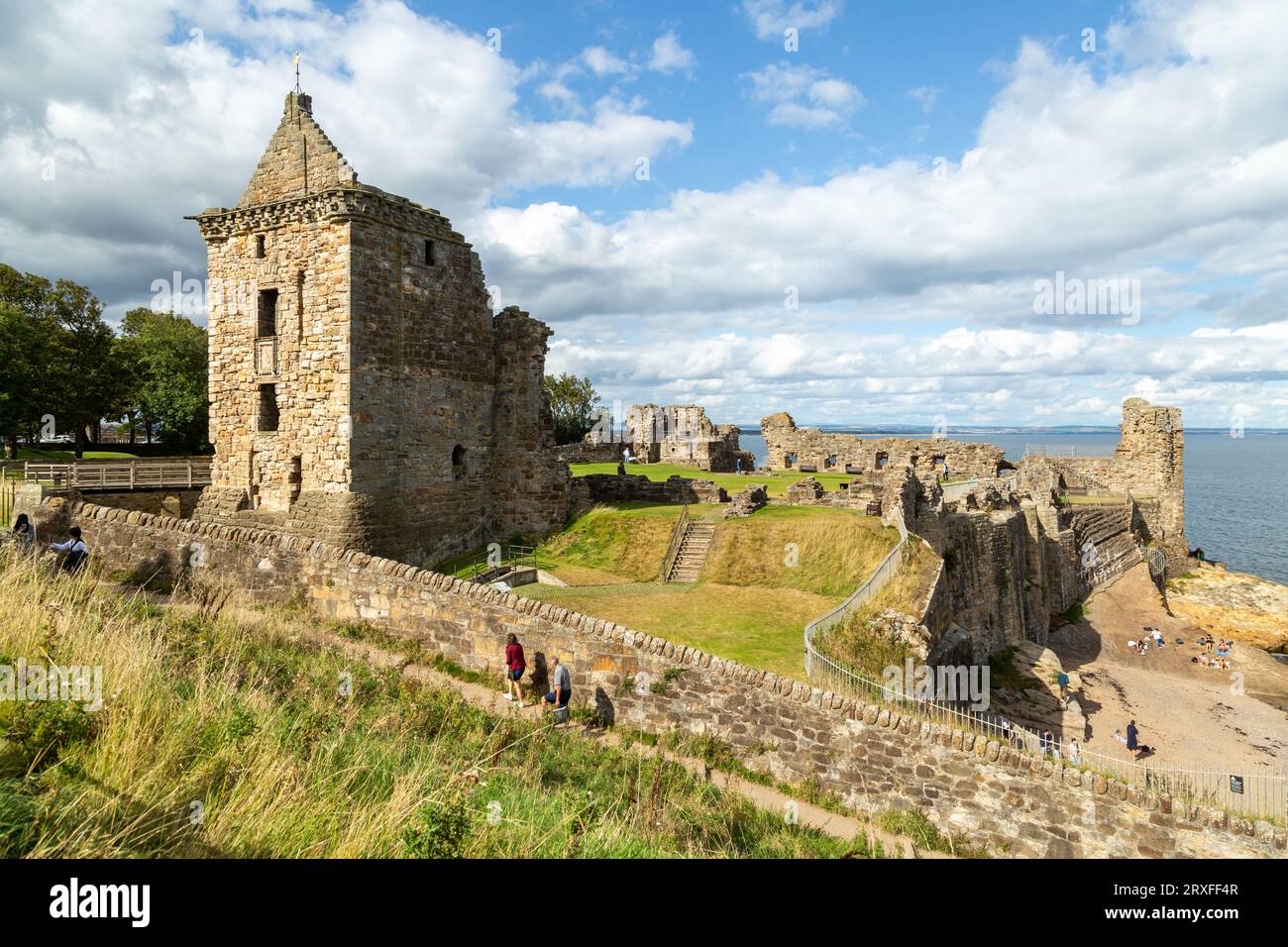 Ruins of St Andrews Castle in Fife, Scotland Stock Photo - Alamy