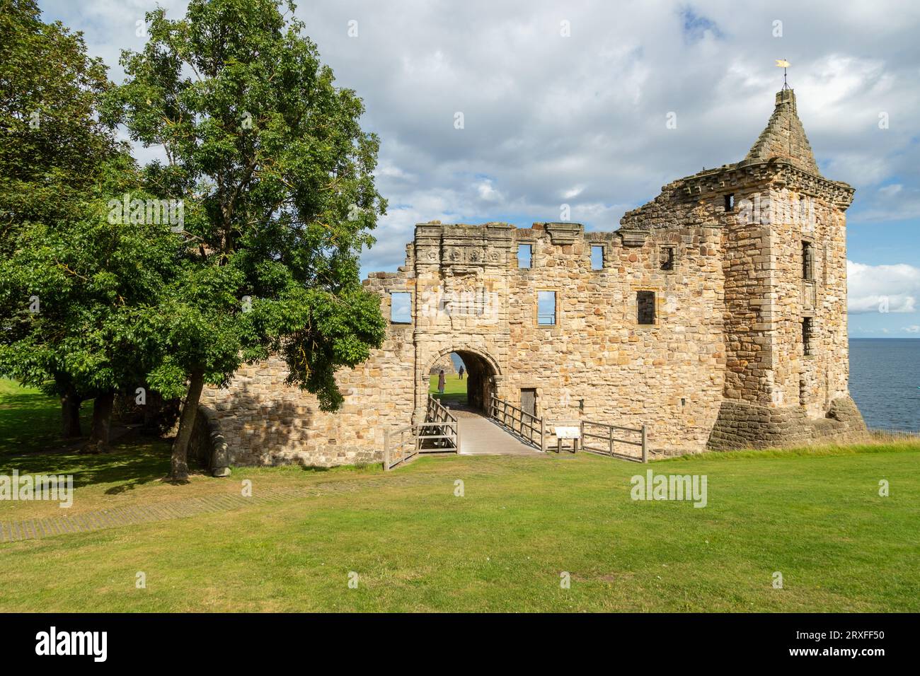 Ruins of St Andrews Castle in Fife, Scotland Stock Photo - Alamy