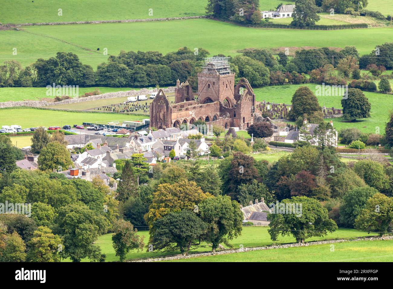 The Abbey of Dulce Cor, better known as Sweetheart Abbey in the village ...