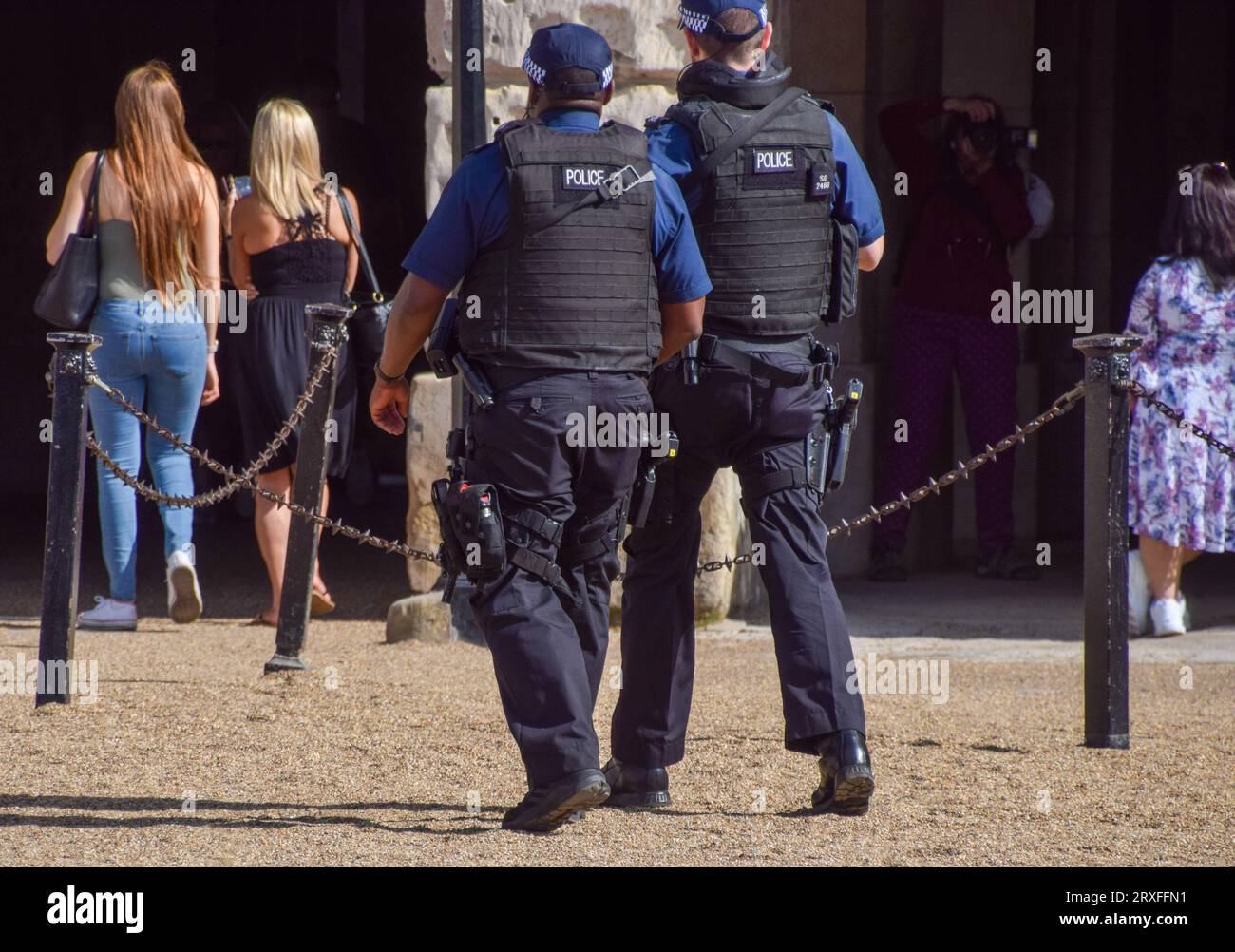 London, England, UK. 25th Sep, 2023. Armed police officers in ...