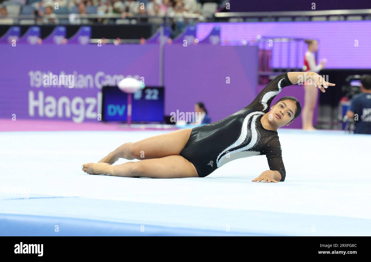 Hangzhou, China. 25th Sep, 2023. Artistic Gymnat of India Pranati Nayak ...