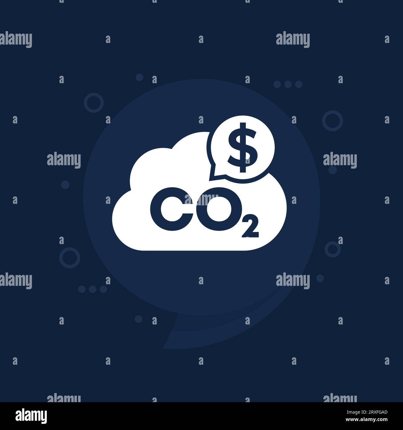 carbon emissions cost icon, co2 gas price vector Stock Vector Image ...
