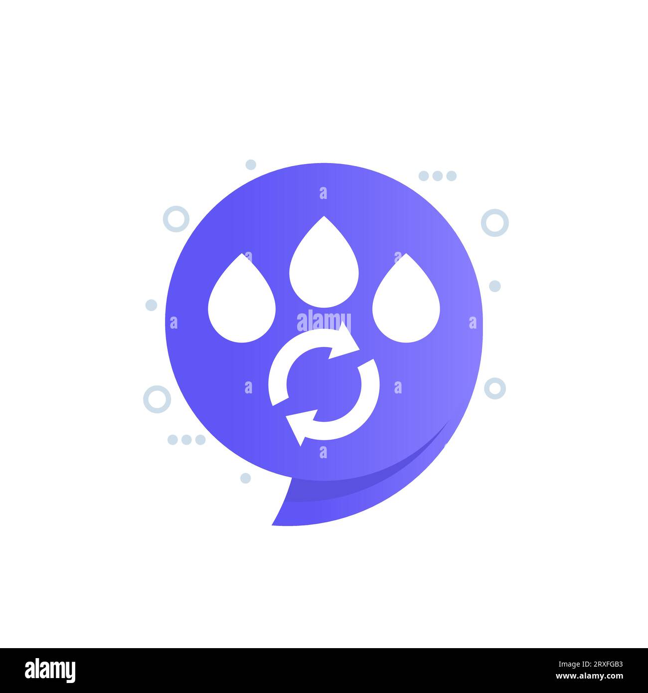 reuse water icon with drops, vector Stock Vector Image & Art - Alamy