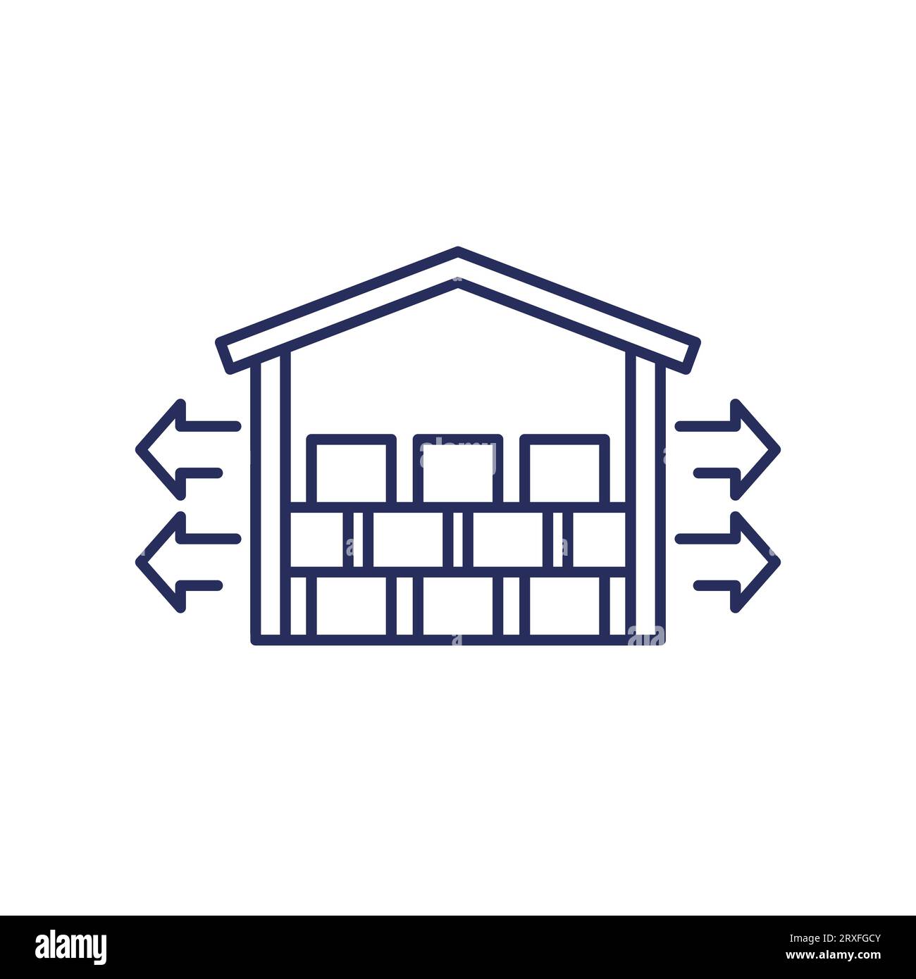 Distribution center icon Stock Vector Images - Alamy