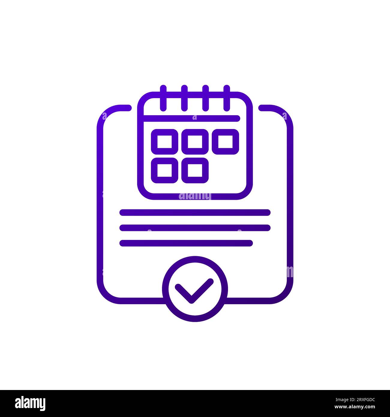 Event notification linear icon Stock Vector Images - Alamy