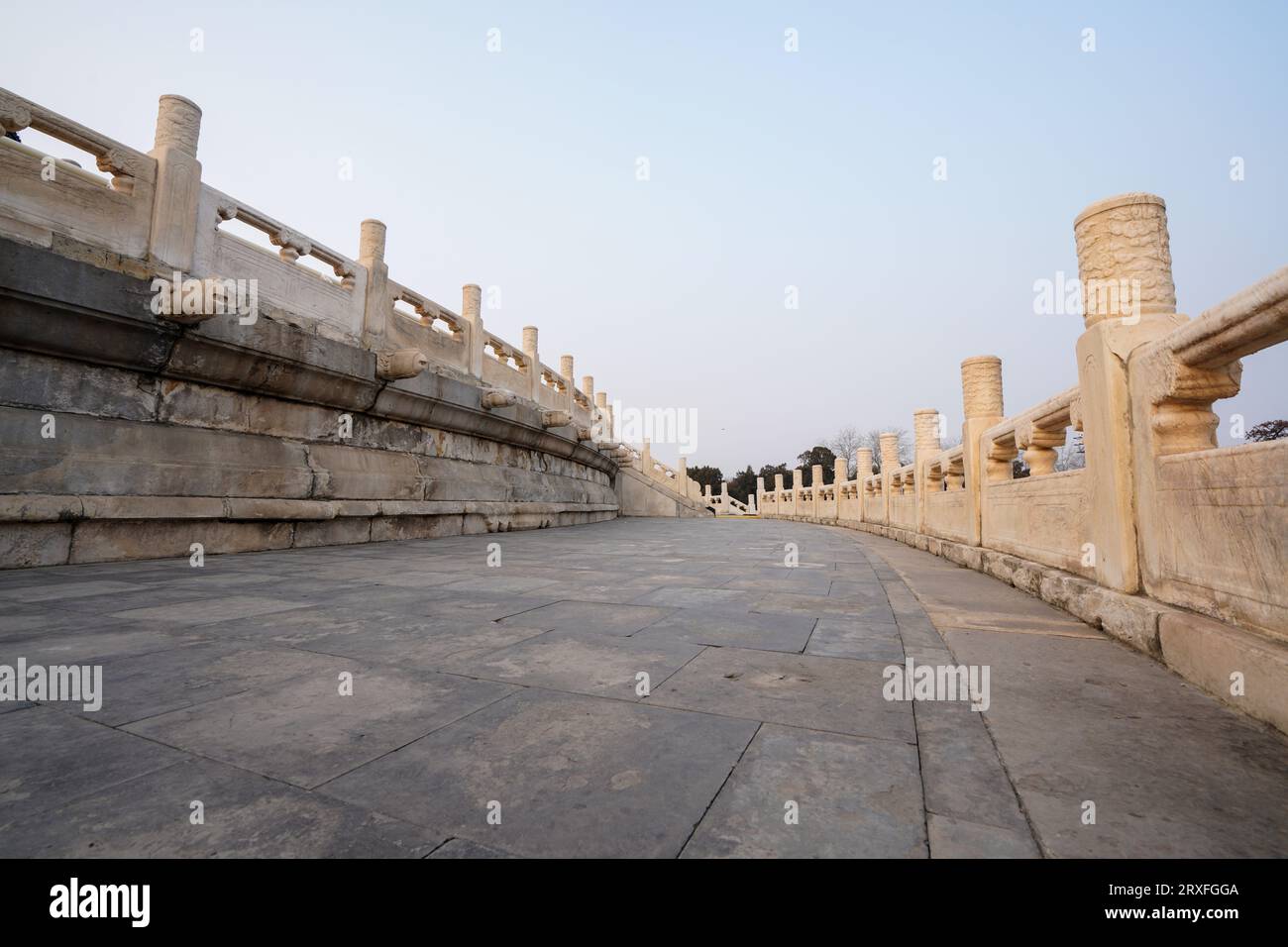 White Marble railing of the seat of the Hall of Prayer for Good Harvest ...