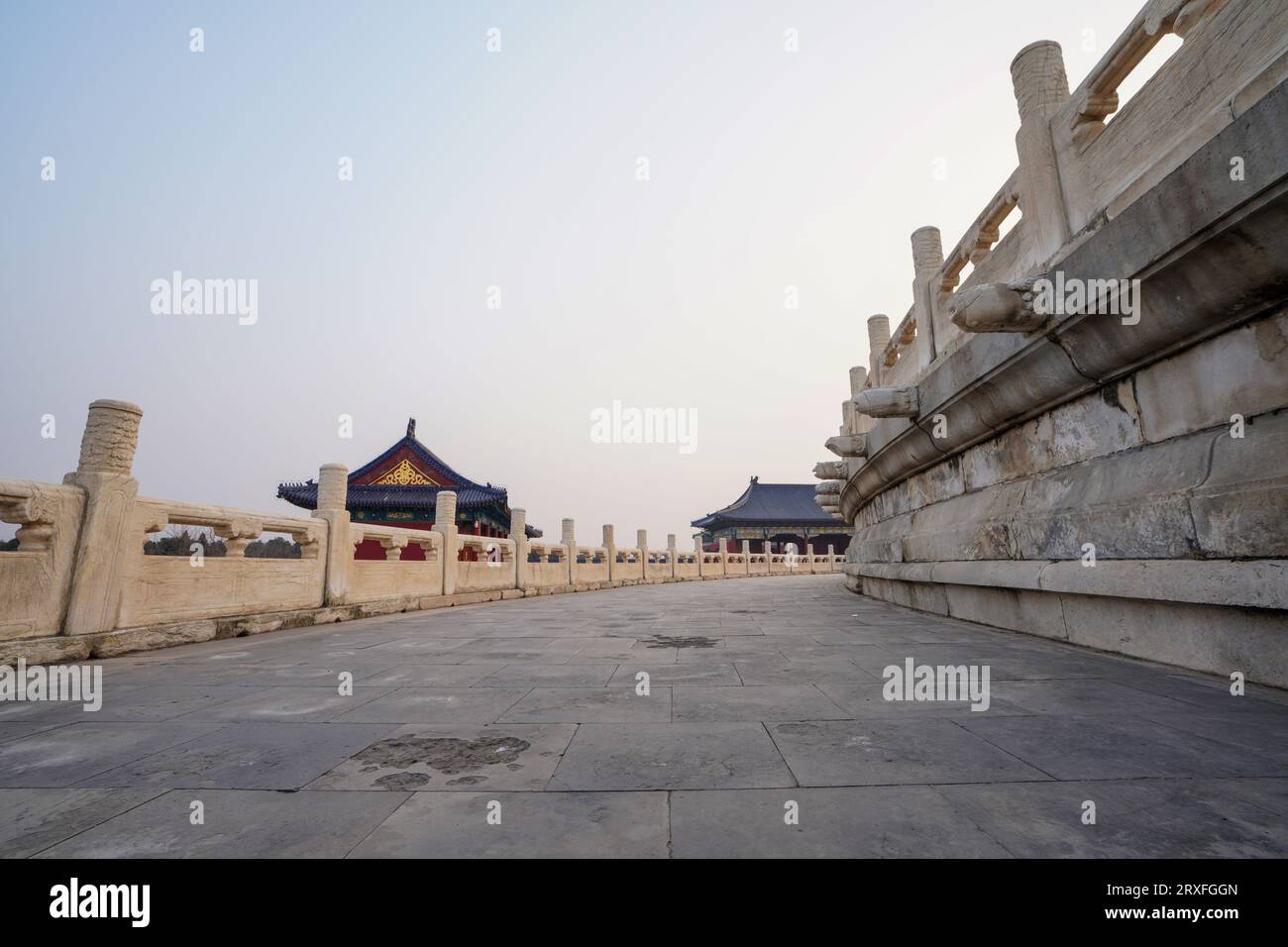 White Marble railing of the seat of the Hall of Prayer for Good Harvest ...