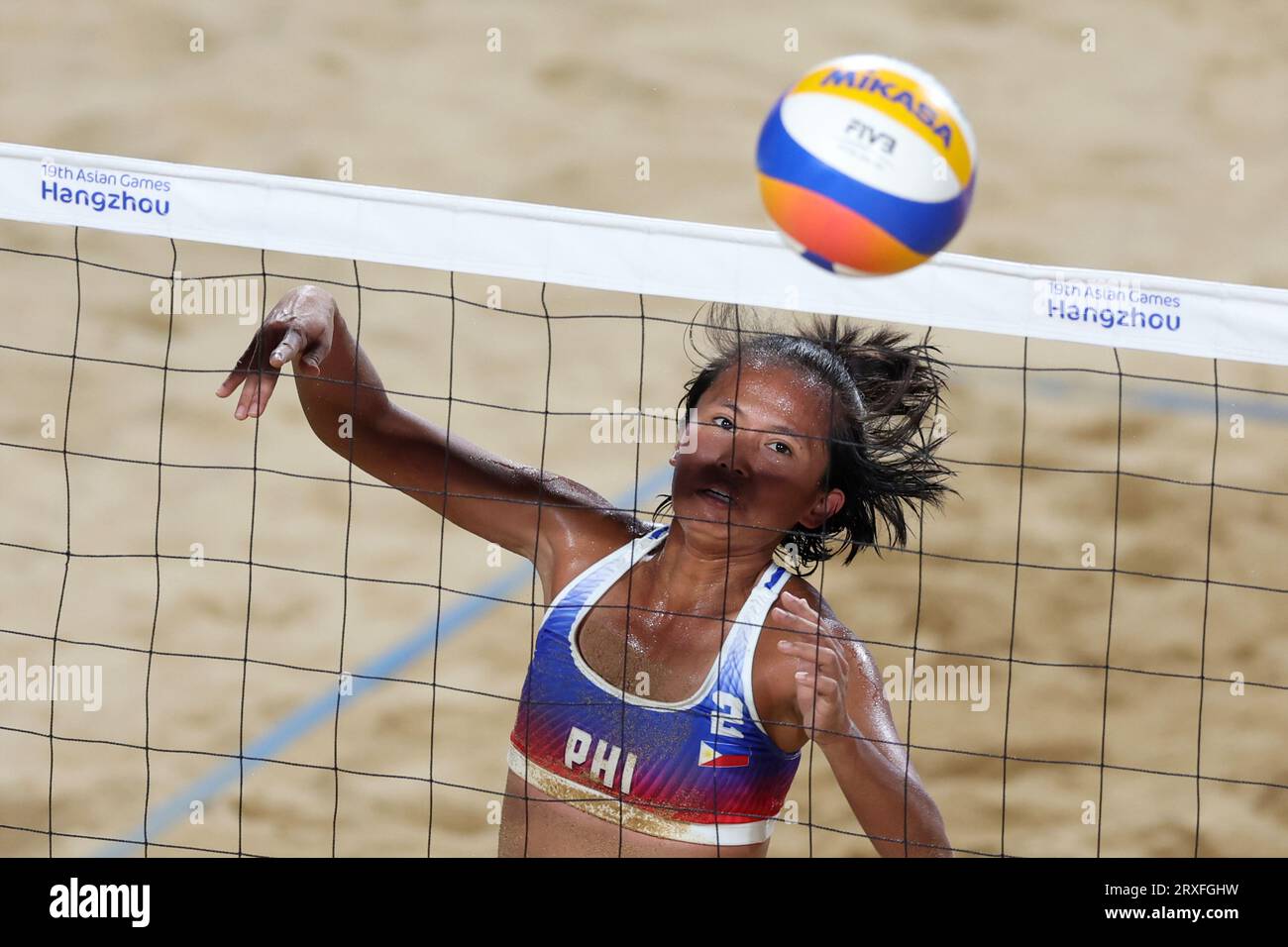 Ningbo, China's Zhejiang Province. 25th Sep, 2023. Genesa Jane Eslapor ...