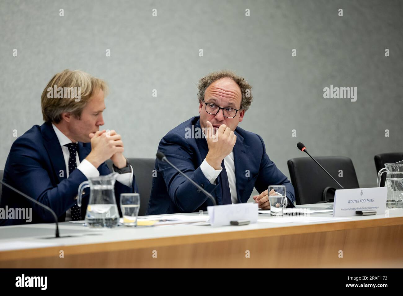 THE HAGUE - NS boss Wouter Koolmees during a technical briefing with ...