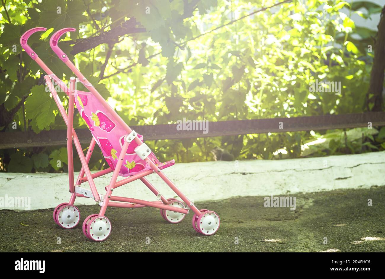 Toy Carriage. Children's toy. carriage for baby dolls. The child play ...