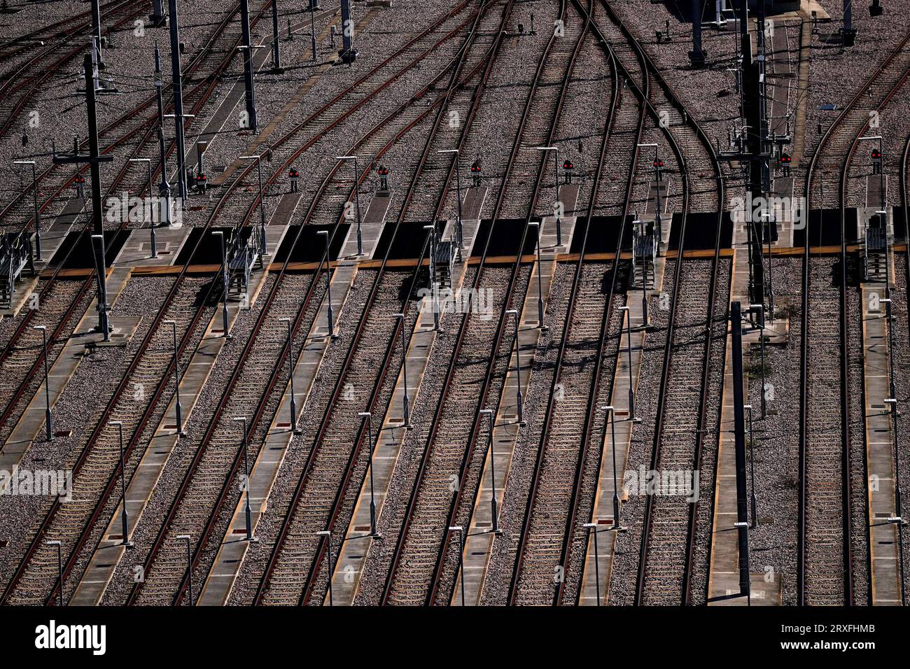 Elizabeth Line depot at Old Oak Common, in west London. Mayor of London ...