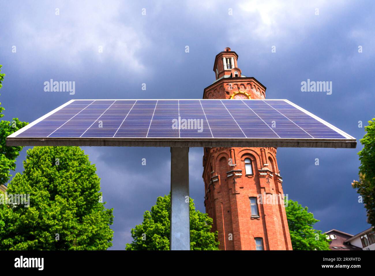 solar panel. Solar power station. photovoltaic renewable panel.Concept ...