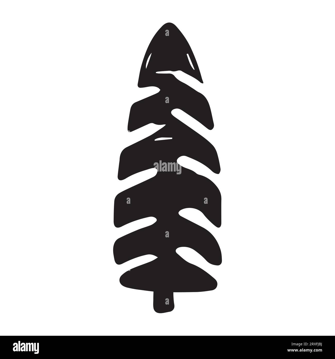 Whimsical woodland tree design element in vector organic style ...