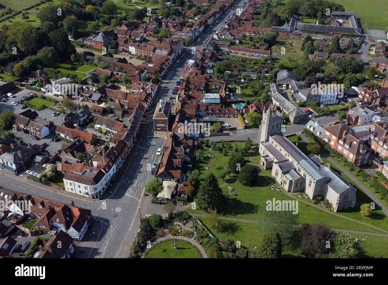 Aerial photo - Amersham old town seen from the air. Buckinghamshire. UK ...