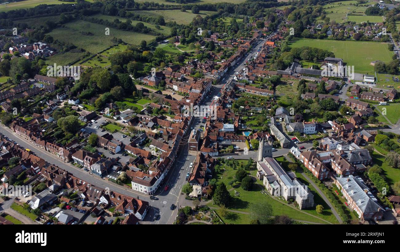 Aerial photo - Amersham old town seen from the air. Buckinghamshire. UK ...