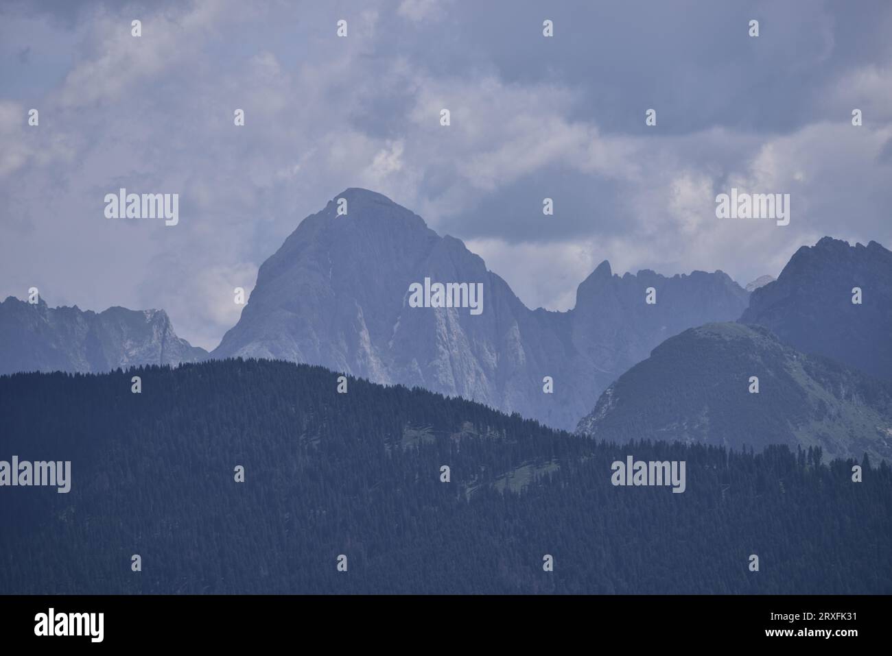 The rocky massif of Mount Peralba, 2694 meters high, the highest ...