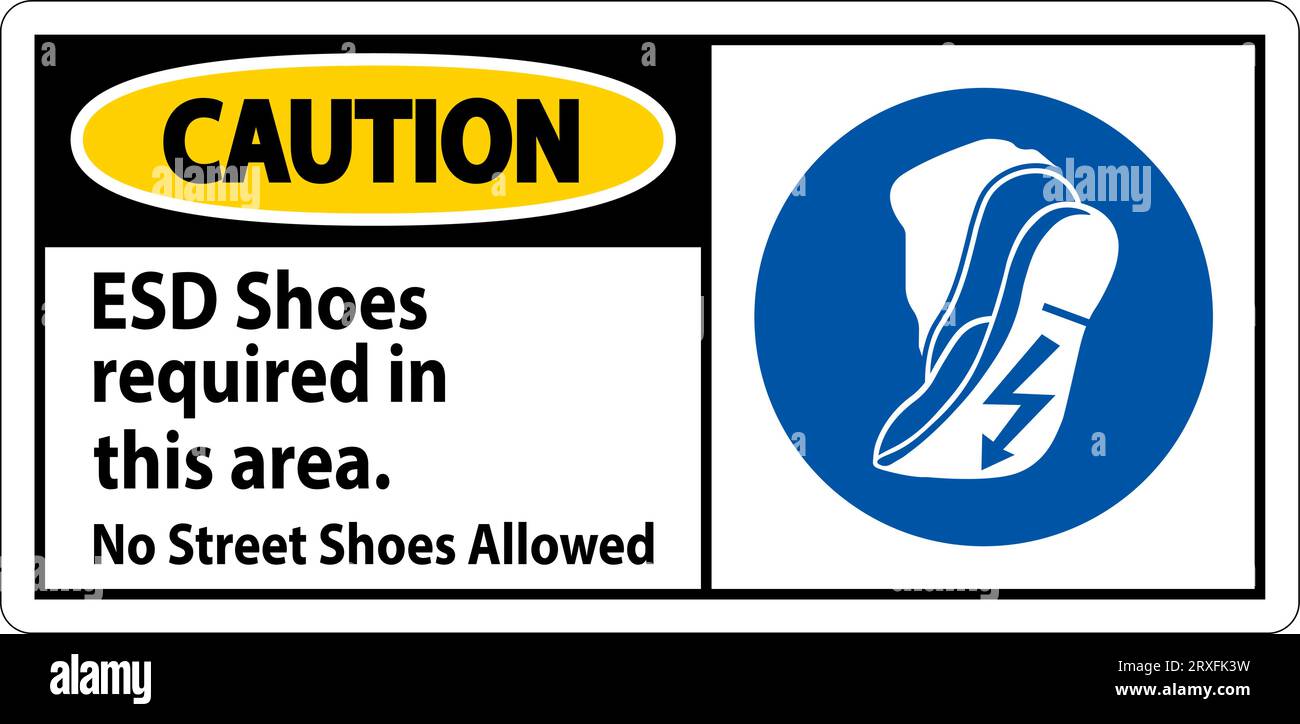 Danger sign no street shoes hi-res stock photography and images - Alamy