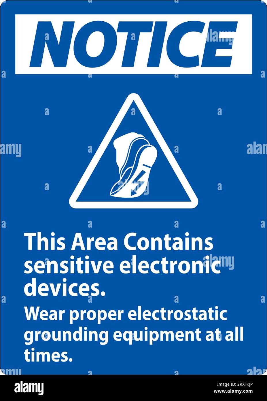 Notice Sign This Area Contains Sensitive Electronic Devices, Wear ...