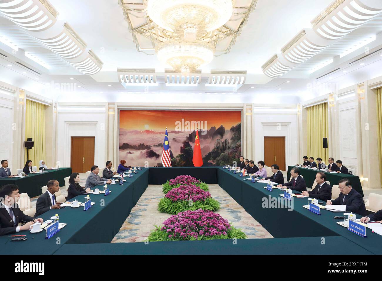 Beijing, China. 25th Sep, 2023. Wang Huning, chairman of the National ...