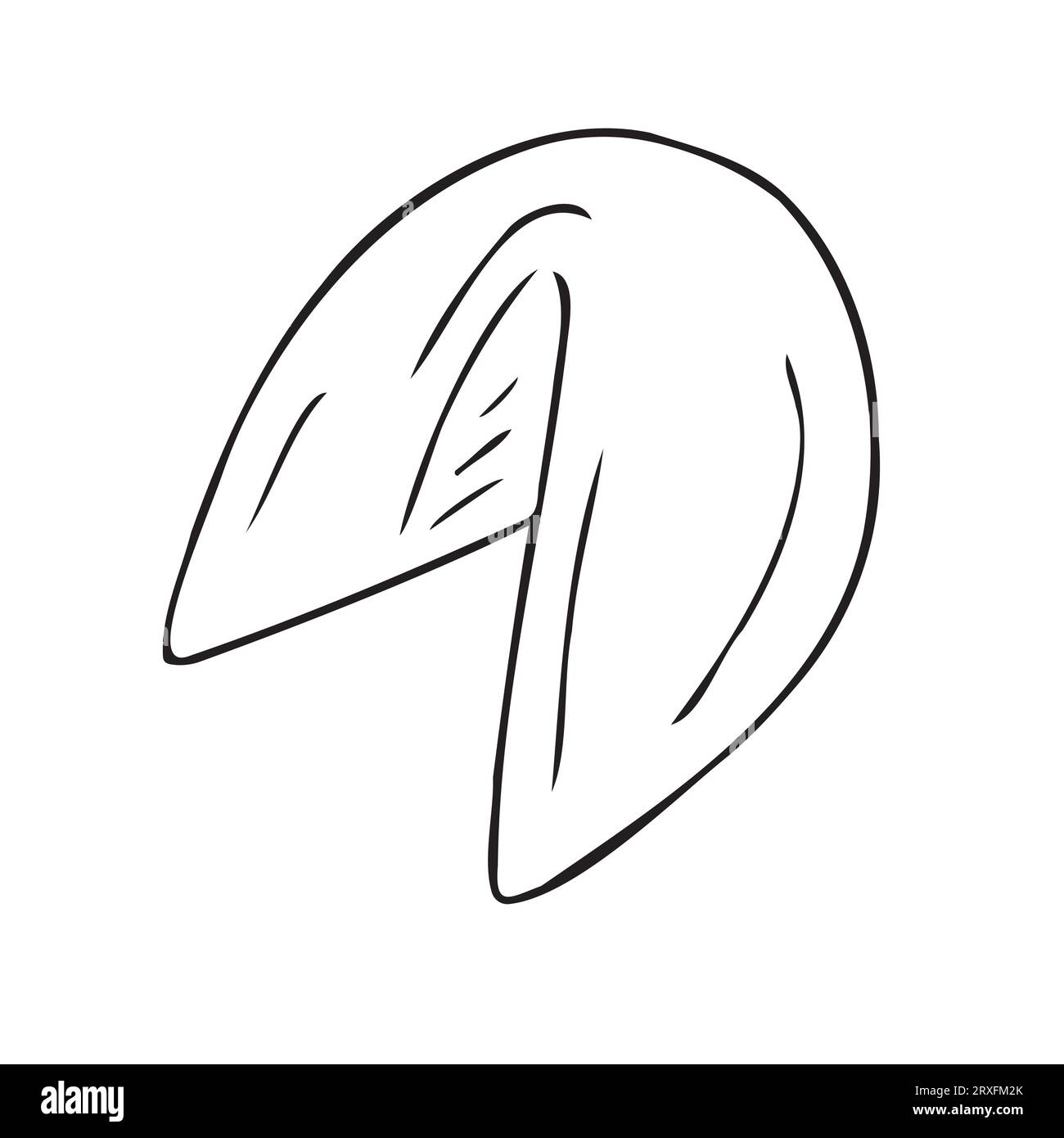 Vector hand drawn doodle sketch Chinese cookie isolated on white background Stock Vector Image ...