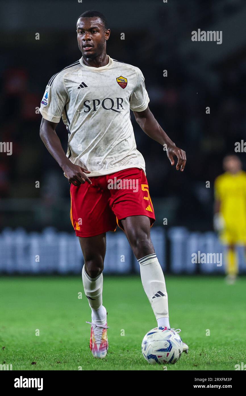 Evan Ndicka of AS Roma seen in action during Serie A 2023/24 football ...