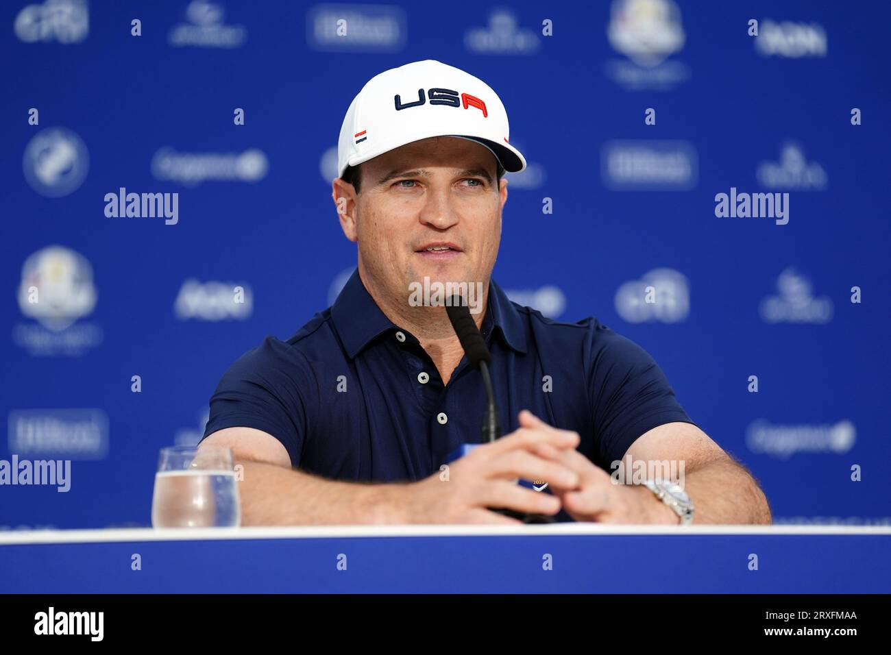 USA Captain Zach Johnson during the captains press conference at the ...