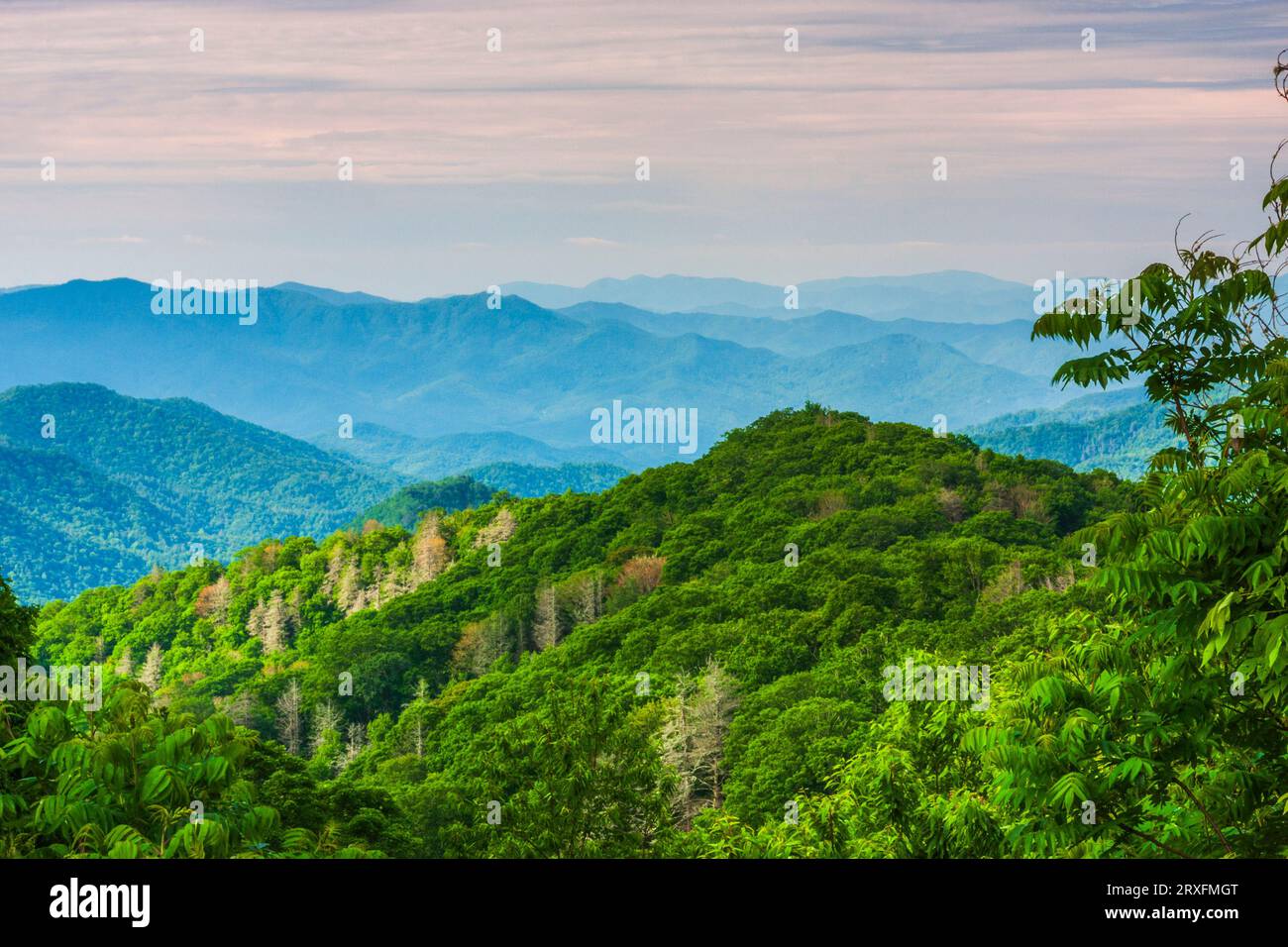Overlook View in the Great Smoky Mountains National Park on the North ...