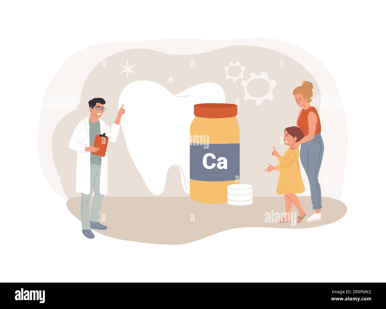 Uses of Calcium isolated concept vector illustration. Calcium dietary ...
