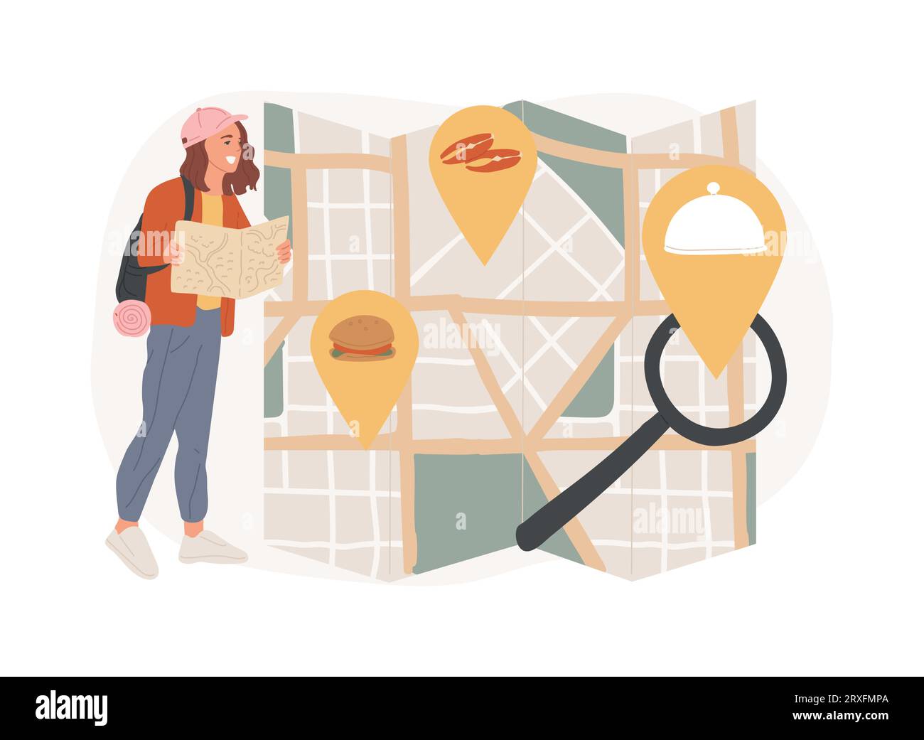 Culinary tourism isolated concept vector illustration. Gastronomy ...