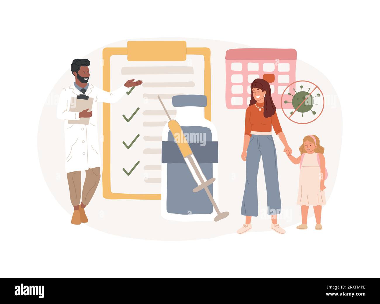 Immunization education isolated concept vector illustration ... Immunization education isolated concept vector illustration ...