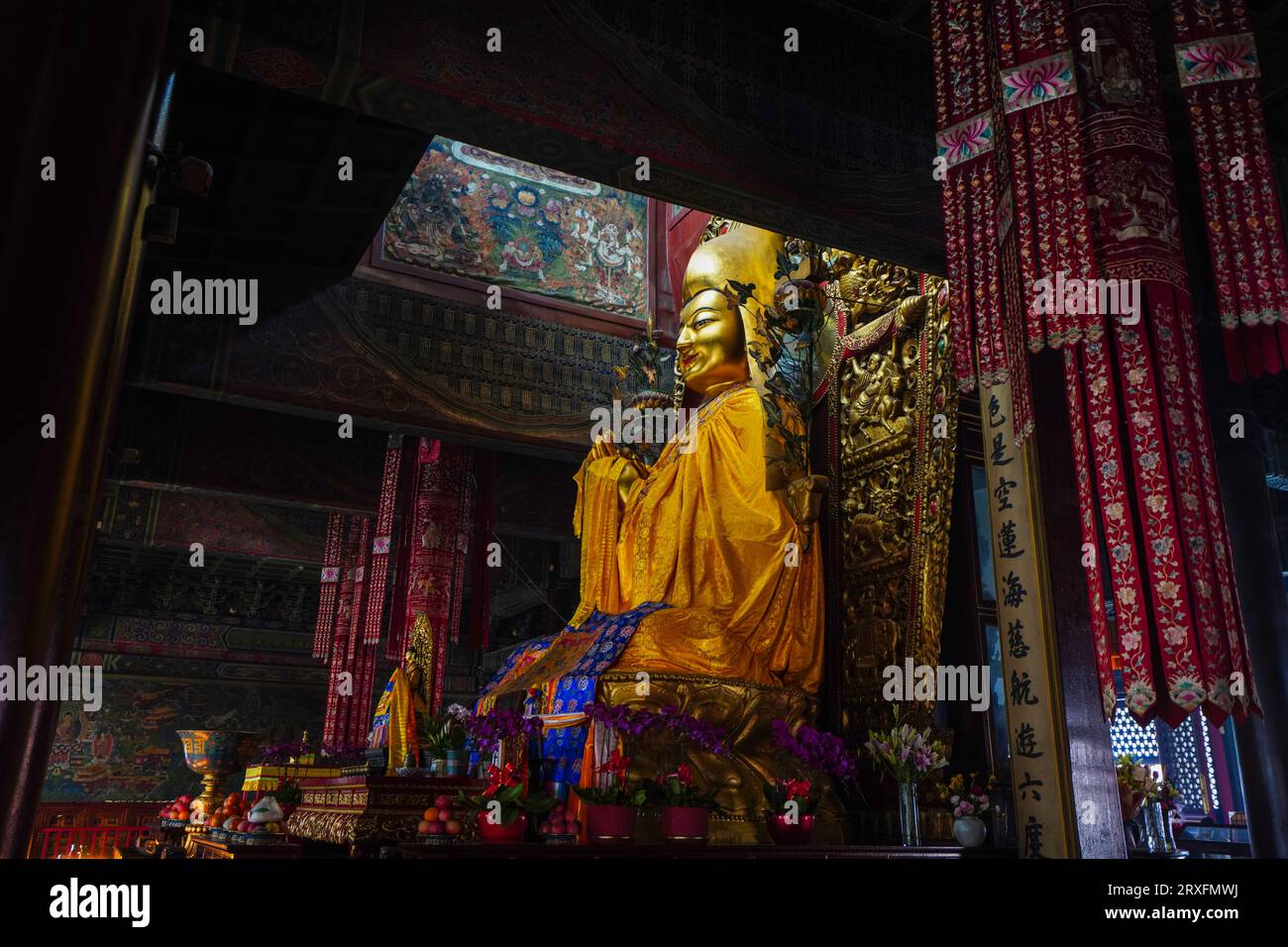 Beijing - China, February 27, 2023: The statue of Je Tsongkhapa, the ...