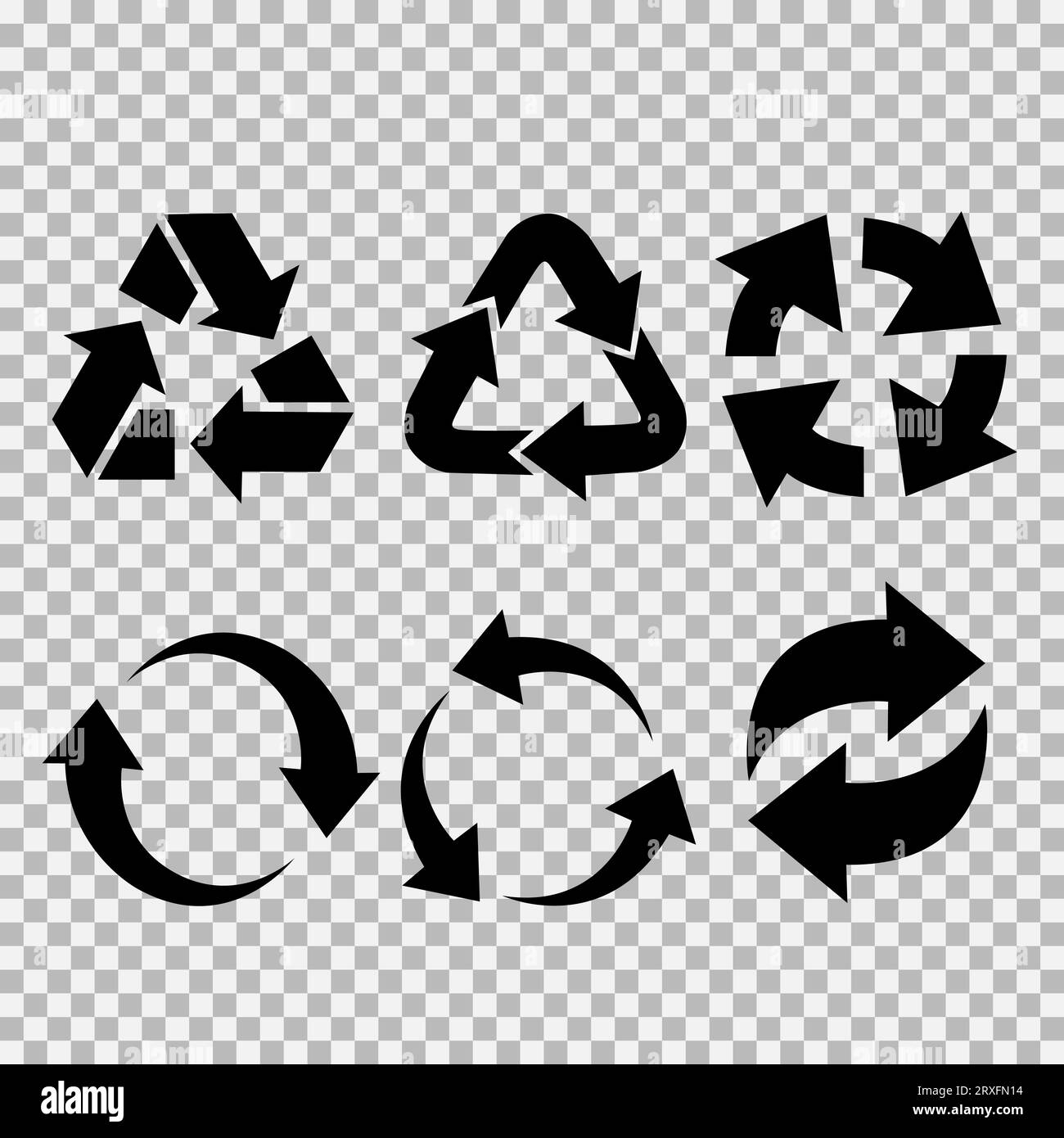Recycling flat vector icons set. Arrows flat vector icons set Stock Vector Image & Art - Alamy