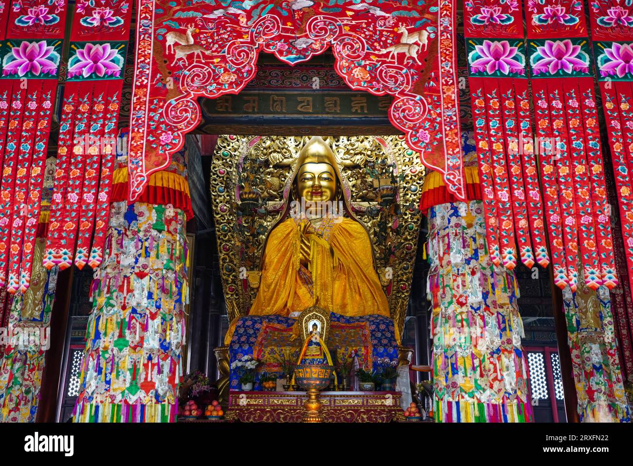 Beijing - China, February 27, 2023: The statue of Je Tsongkhapa, the ...