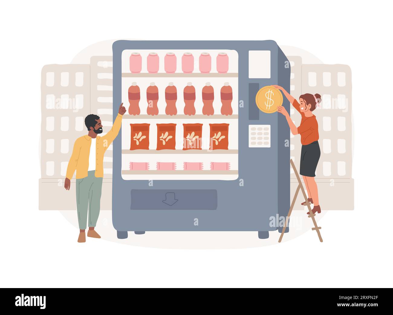 Fast food vending machine Cut Out Stock Images & Pictures - Alamy