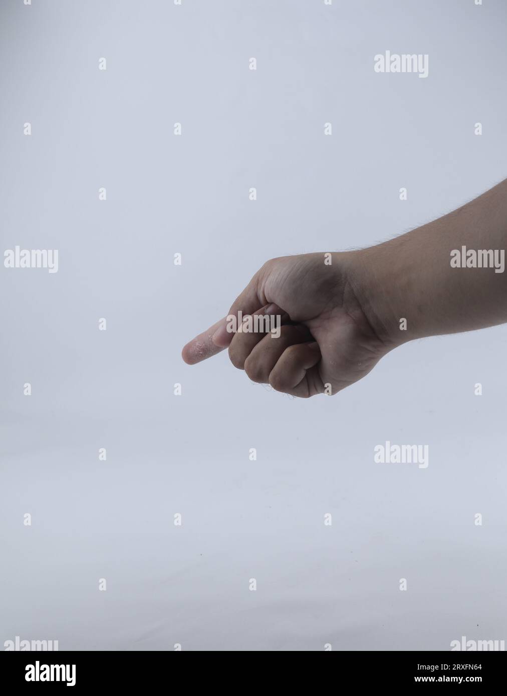 pointing hand isolated on a white background Stock Photo - Alamy