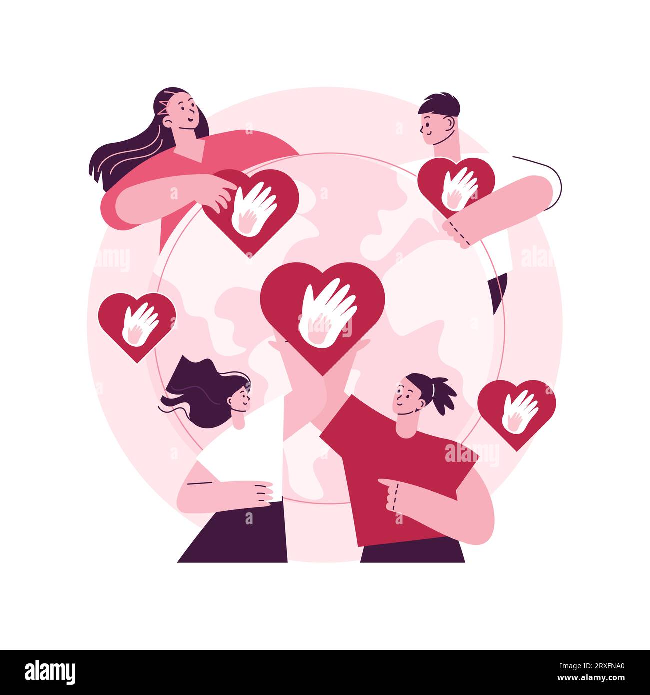 Social participation abstract concept vector illustration. Social ...