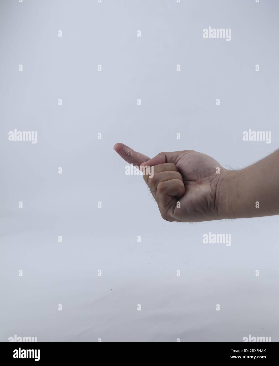 pointing hand isolated on a white background Stock Photo - Alamy