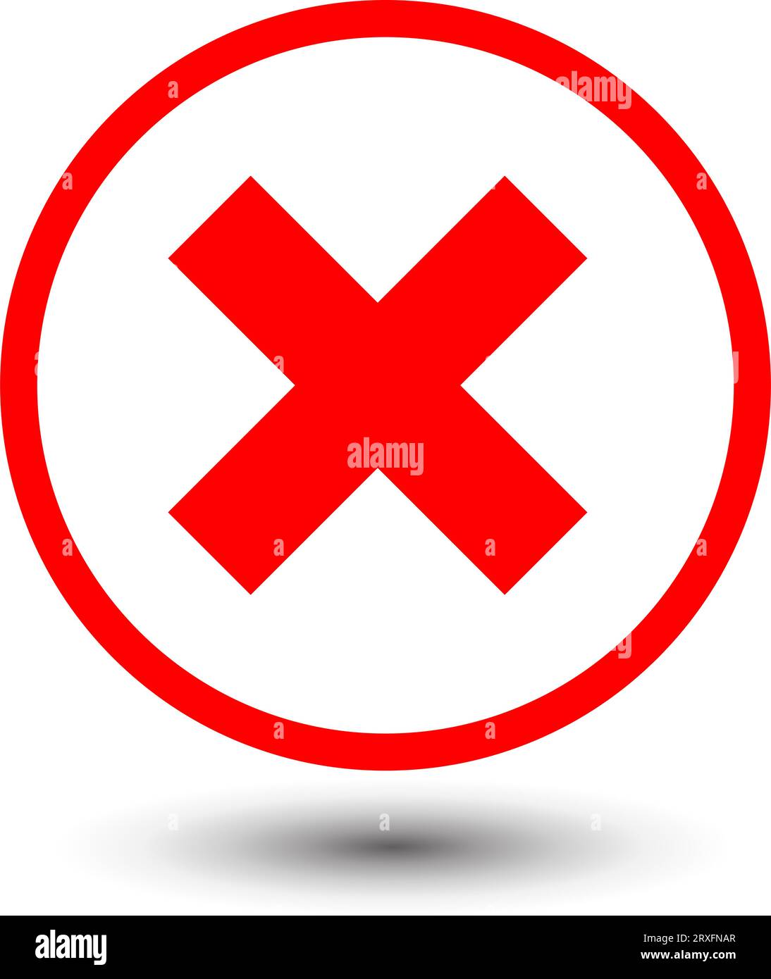checkmark and x or confirm and deny circle icon button Stock Vector ...