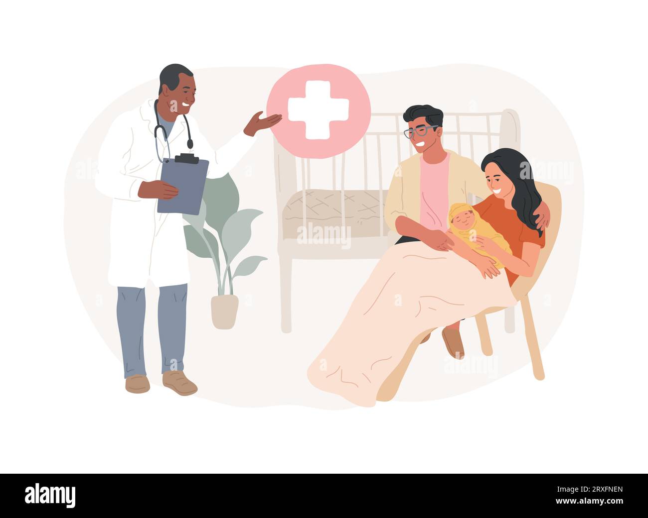 Maternity services isolated concept vector illustration. Maternity care ...