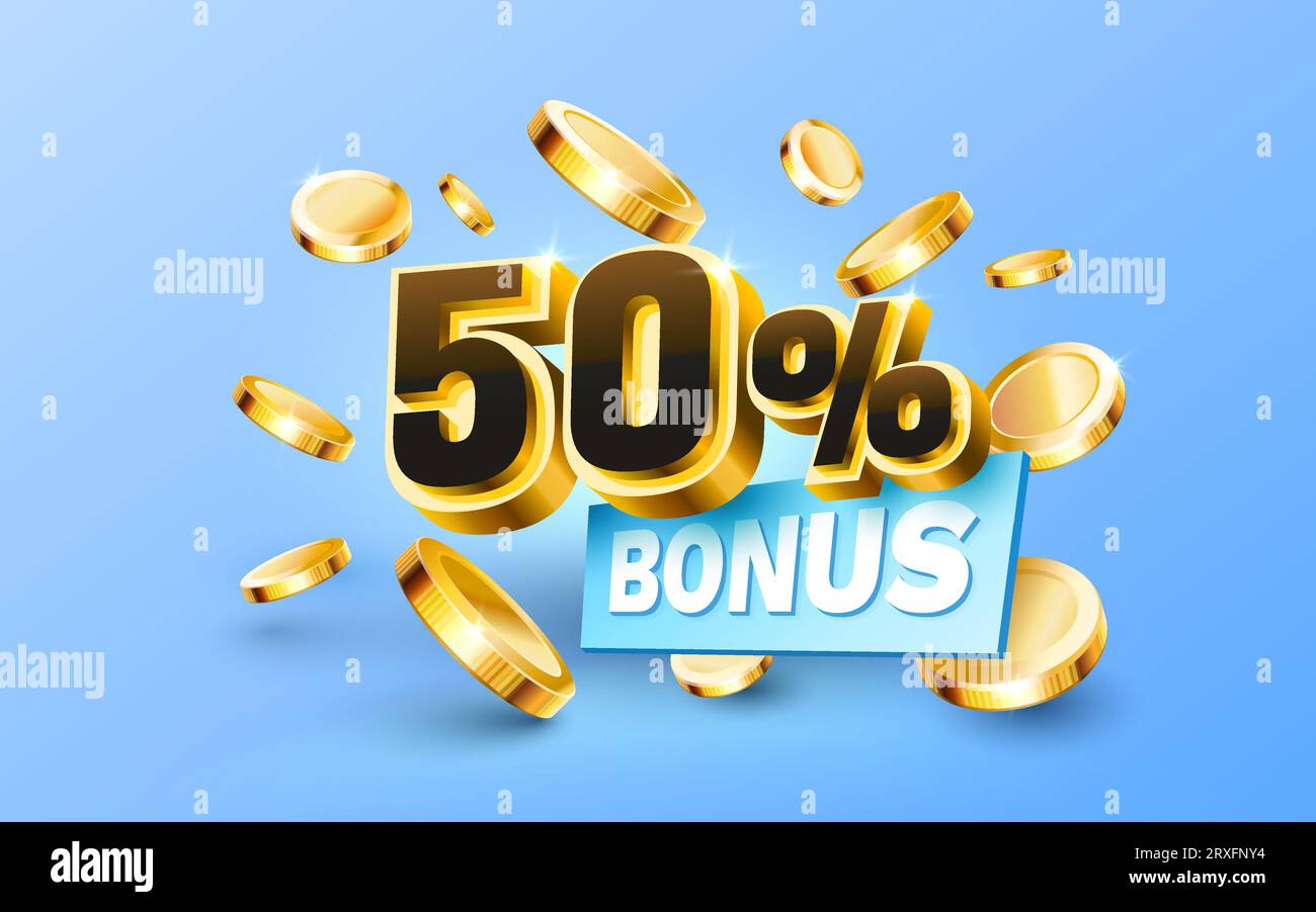 Bonus 50 Cash back service, financial payment label. Vector Stock ...